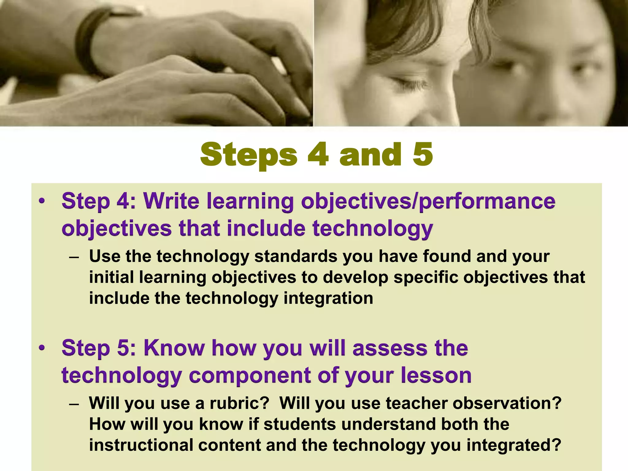 Integrating Technology in a Classroom Lesson: Step-by-Step instructions ...