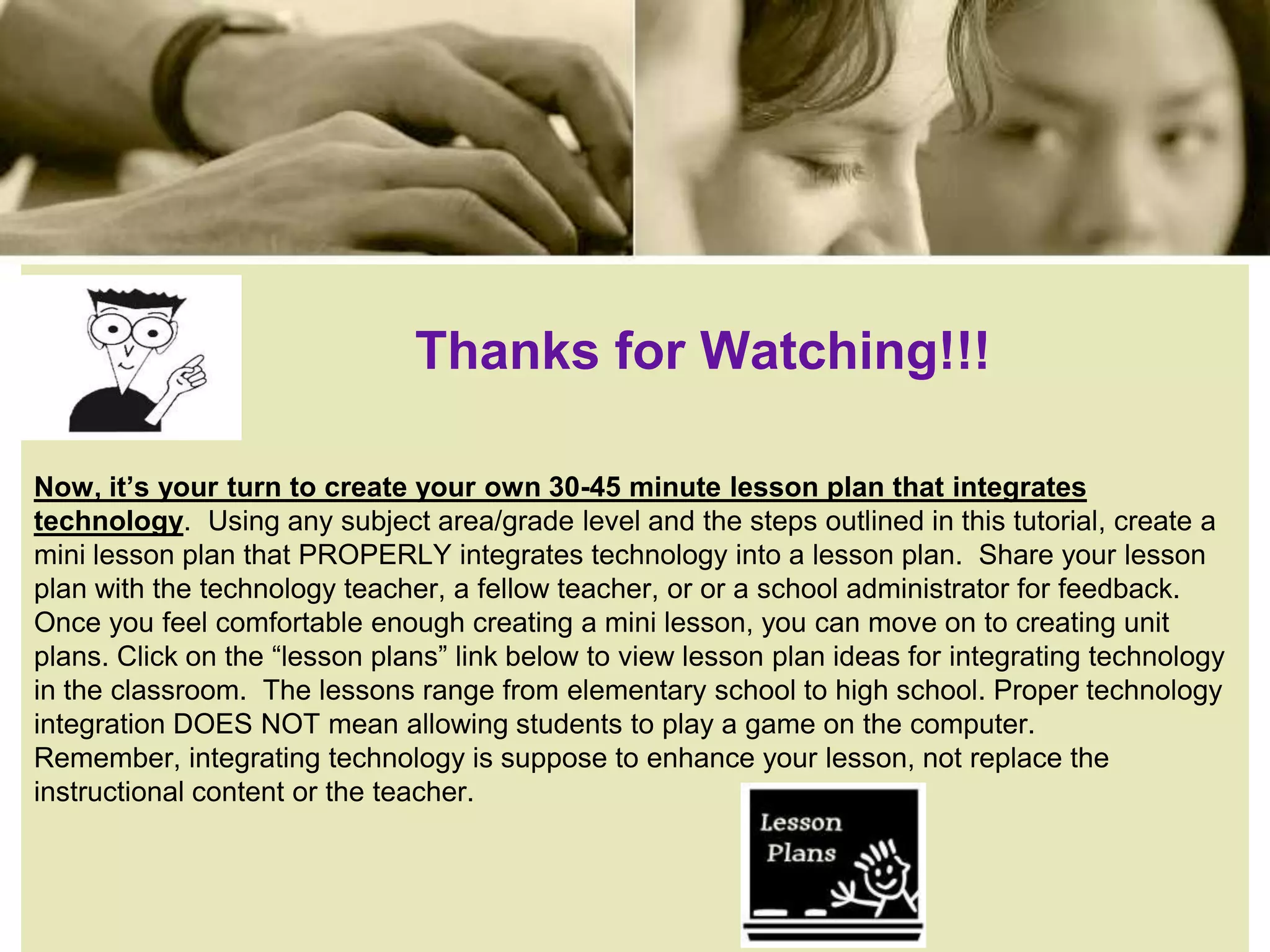 Integrating Technology in a Classroom Lesson: Step-by-Step instructions ...