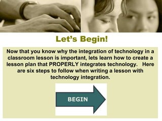Integrating Technology in a Classroom Lesson: Step-by-Step instructions on how to integrate ...