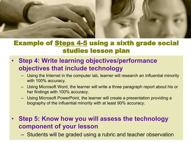 Integrating Technology in a Classroom Lesson: Step-by-Step instructions on how to integrate ...