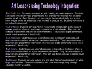 Integrating technology into art class | PPT