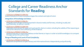 Integrating Technology into CCR Standards for ELA and Literacy | PPT