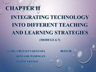 Integrating technology into different teaching and learning strategies ...