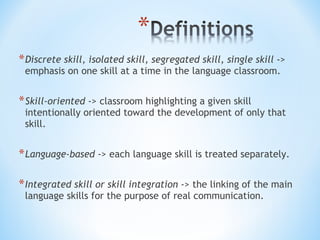 Integrating the language_ skills | PPT