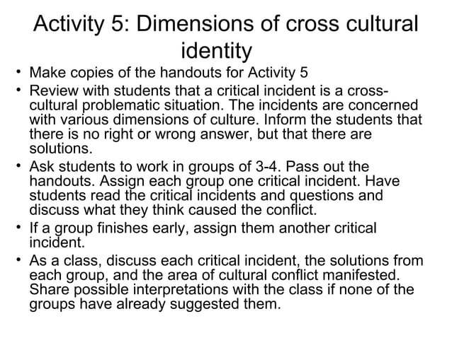 Culture and social identity | PPT | Secondary Education | Education