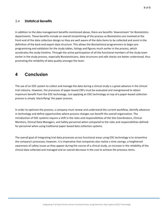 Integrating Trial Data Processes Across Functional Areas using ...