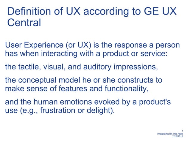 Integrating usability testing into agile updated | PPT