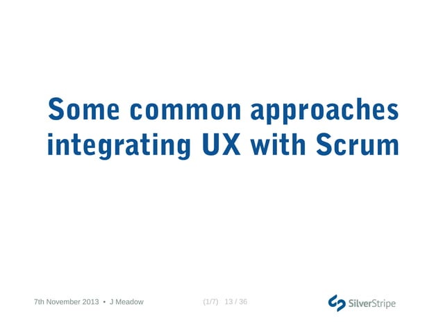 Integrating UX with Scrum | PPT | Free Download
