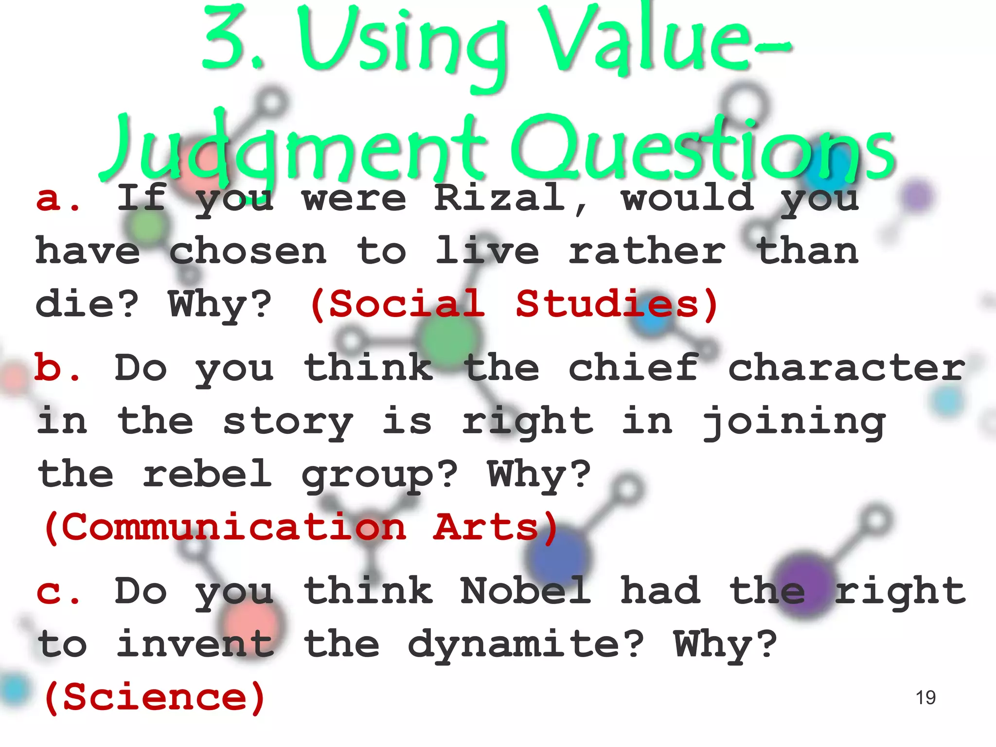 Integrating values with subject matter pot | PPTX