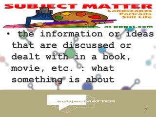 Integrating values with subject matter pot | PPTX
