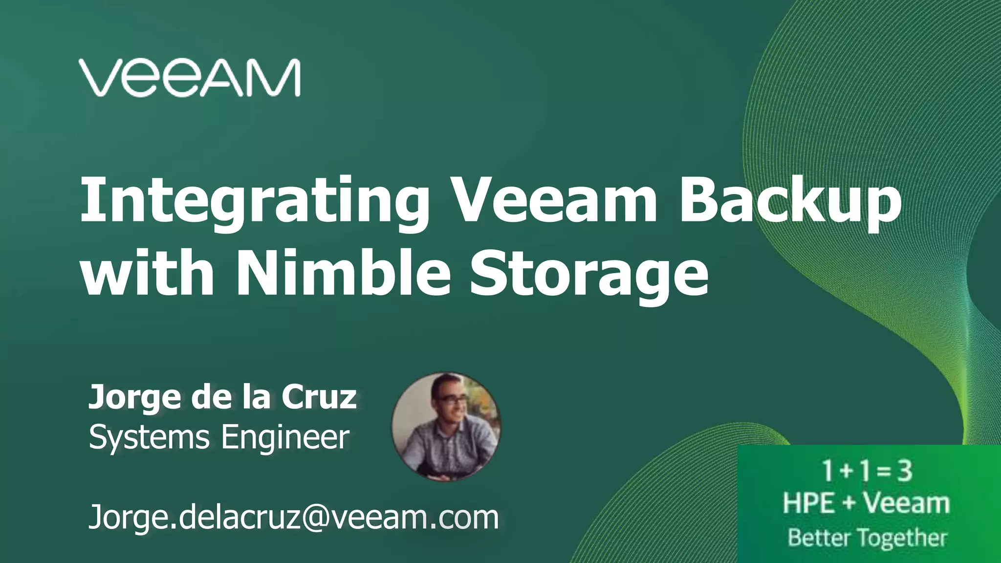 Integrating Veeam Backup with NimbleStorage | PPTX