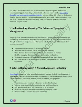 Integrating Wellness: Safely Combining Allopathic and Homeopathic ...