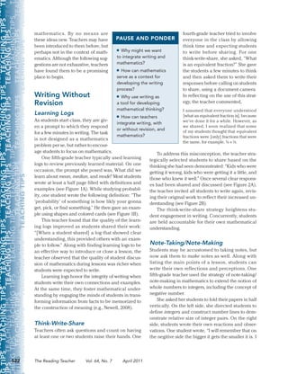 Integrating writing and mathematics | PDF