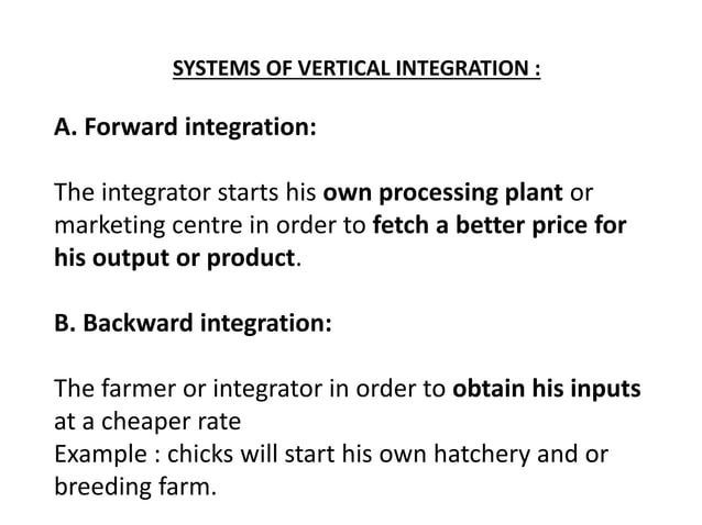 Poultry Integration | PPTX | Agriculture | Industries