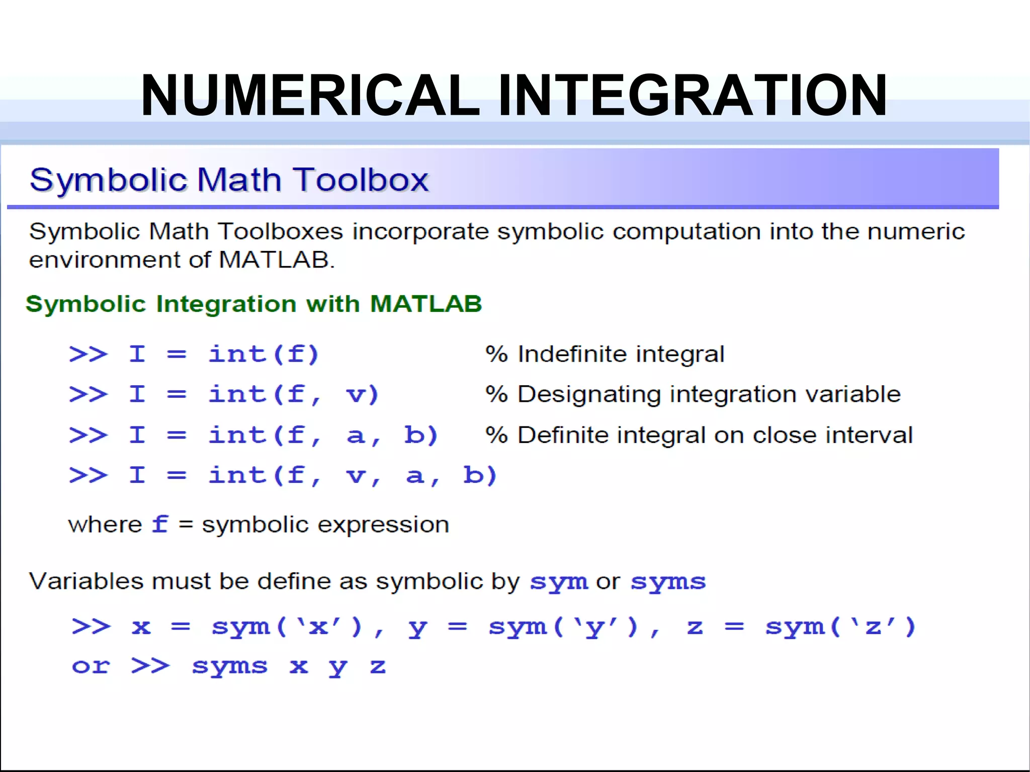 Numerical Integration | ODP