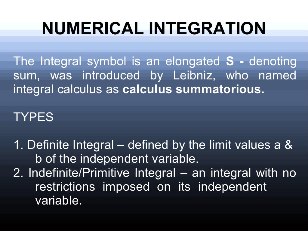 Numerical Integration
