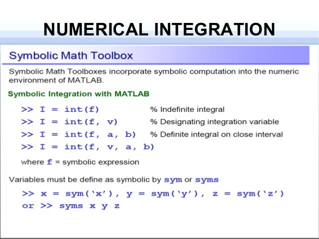 Numerical Integration