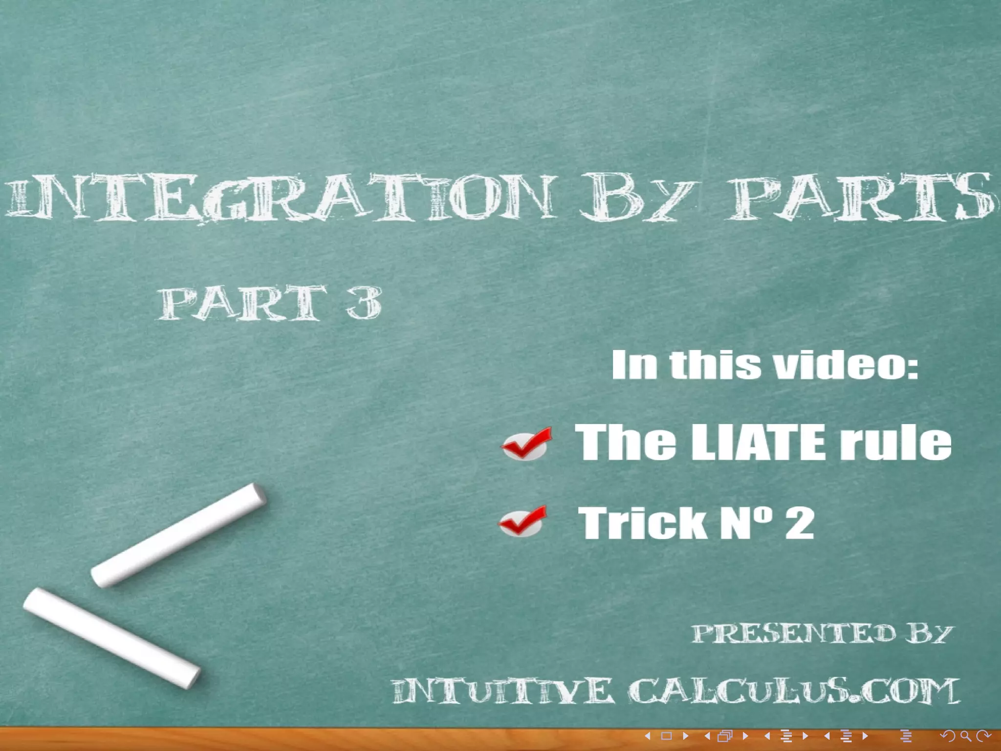 Integration by Parts, Part 3 | PPT