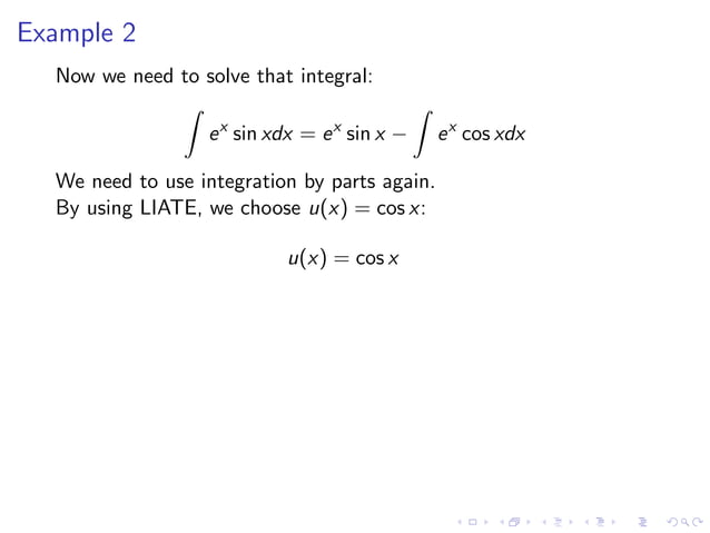 Integration by Parts, Part 3 | PPT