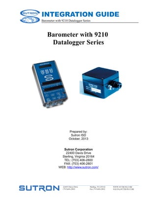 Integration guide accubar barometric pressure sensor manual | PDF