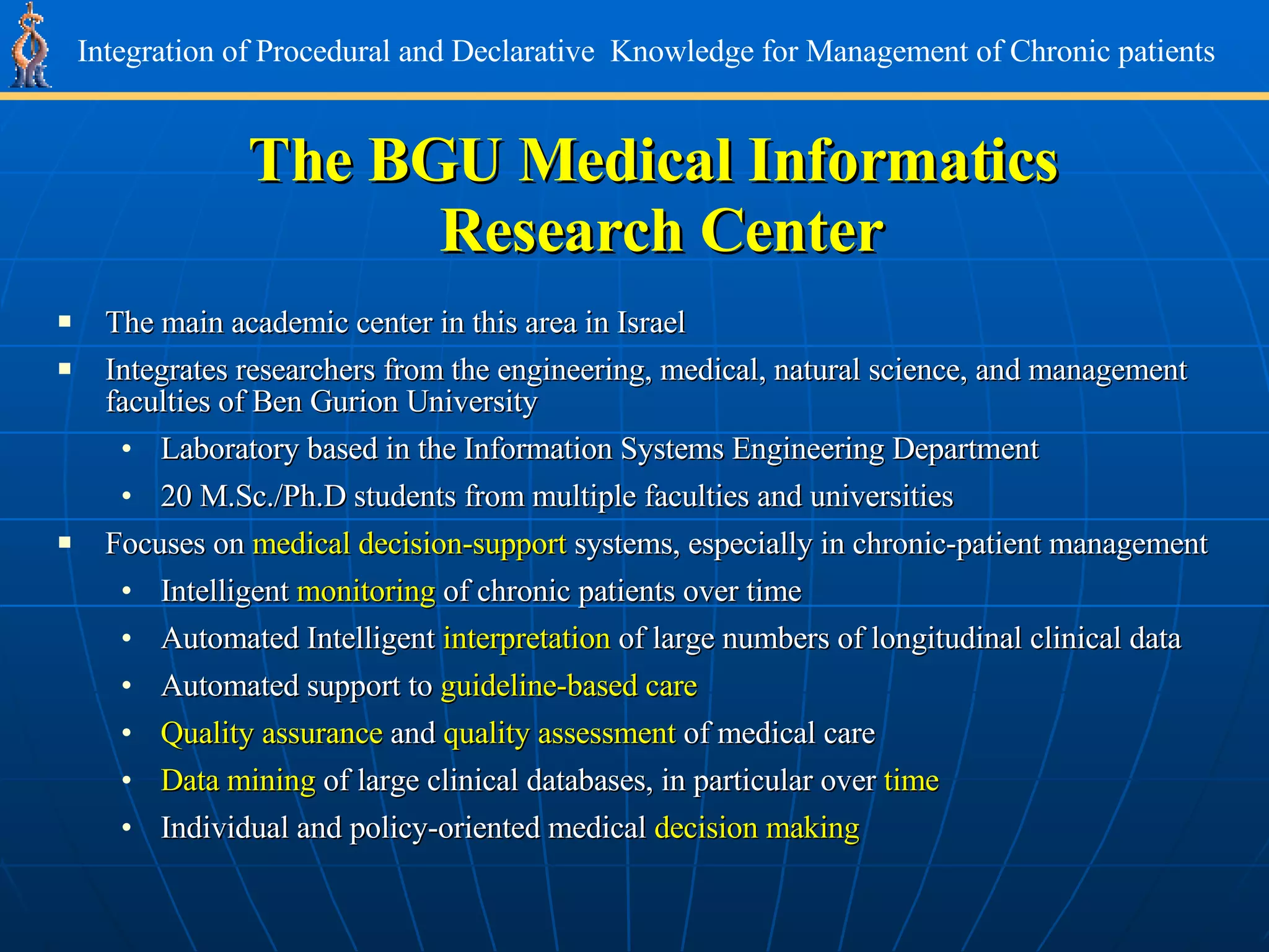 Integration Of Declarative and Procedural Knowledge for The Management ...