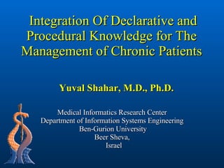 Integration Of Declarative and Procedural Knowledge for The Management ...