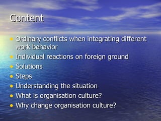 Integration Of Multicultural Work Teams. Content | PPT