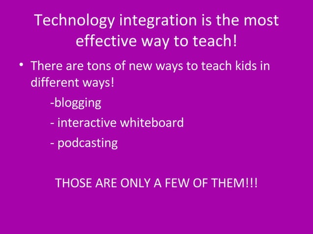 Integration Of Technology | PPT