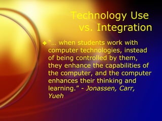 "Integration vs. Use" | PPT