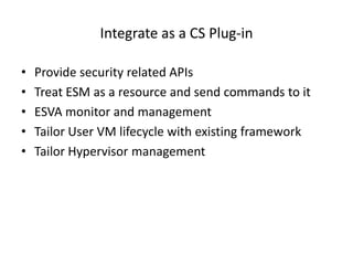 Integrate 3rd party security solution into CloudStack | PPT