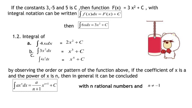 Integration antiderivatives (indefinite integrals) | PPT