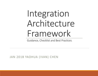 Integration architecture framework | PDF