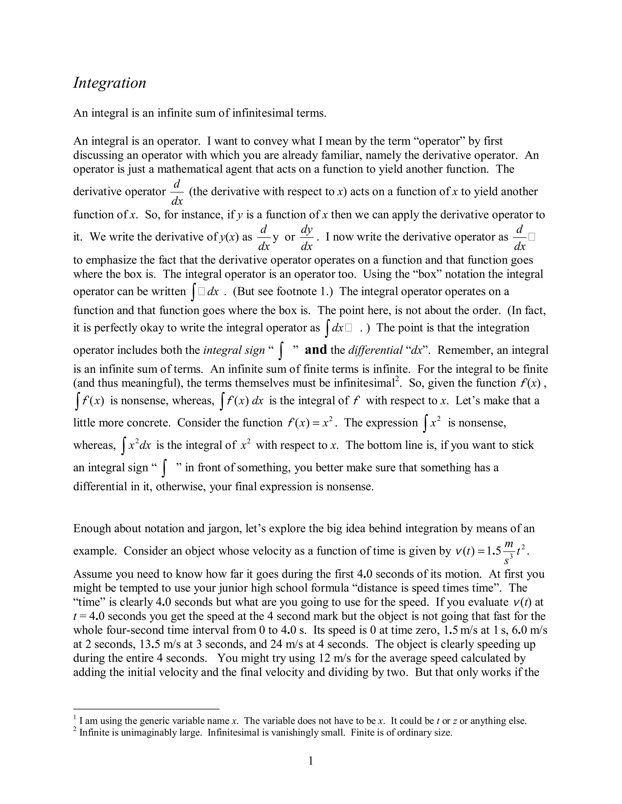 Integration basics | PDF