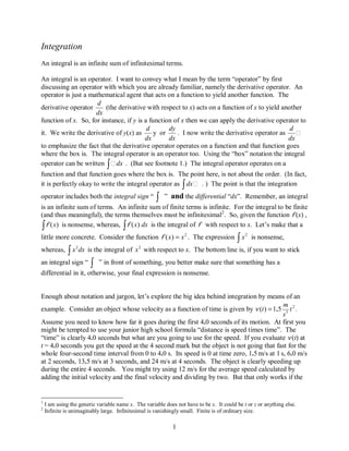 Integration basics | PDF