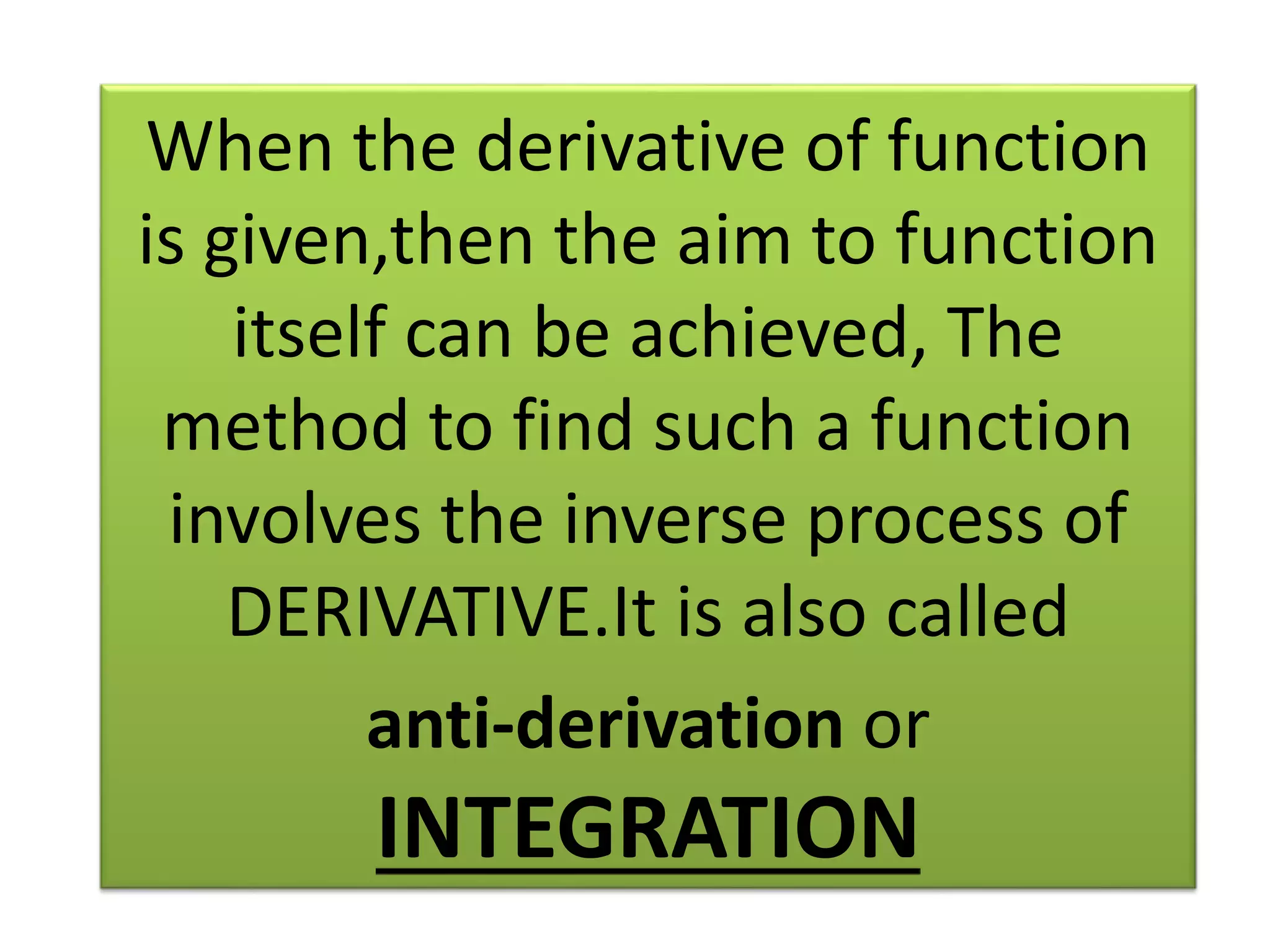 Basics of Integration and Derivatives | PPTX