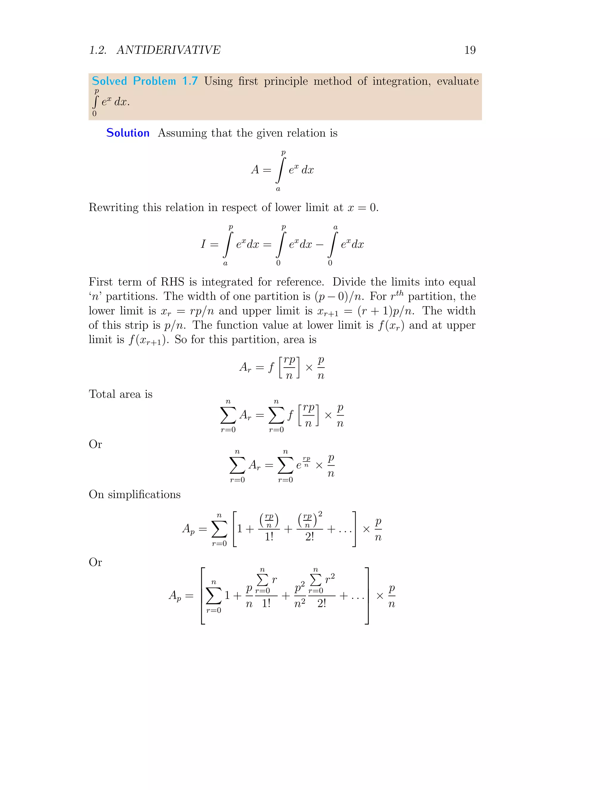 Principle of Integration - Basic Introduction - by Arun Umrao | PDF