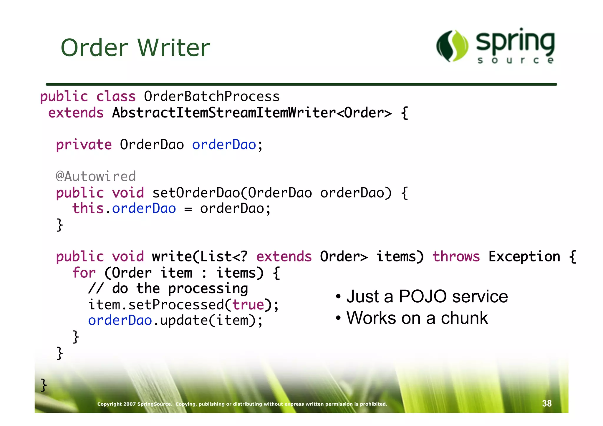 Spring Web Service, Spring Integration and Spring Batch | PDF