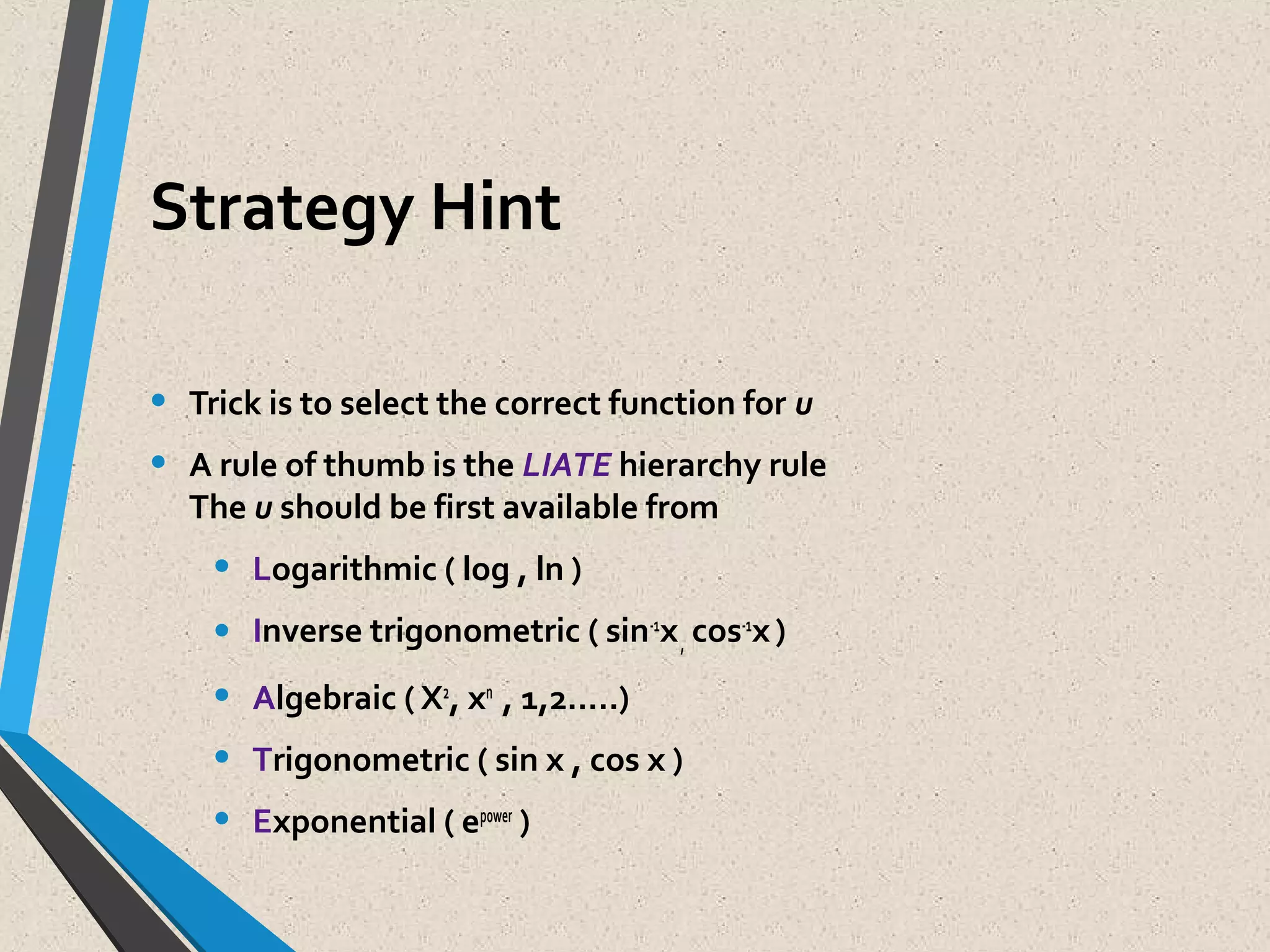 Integration by part | PPT