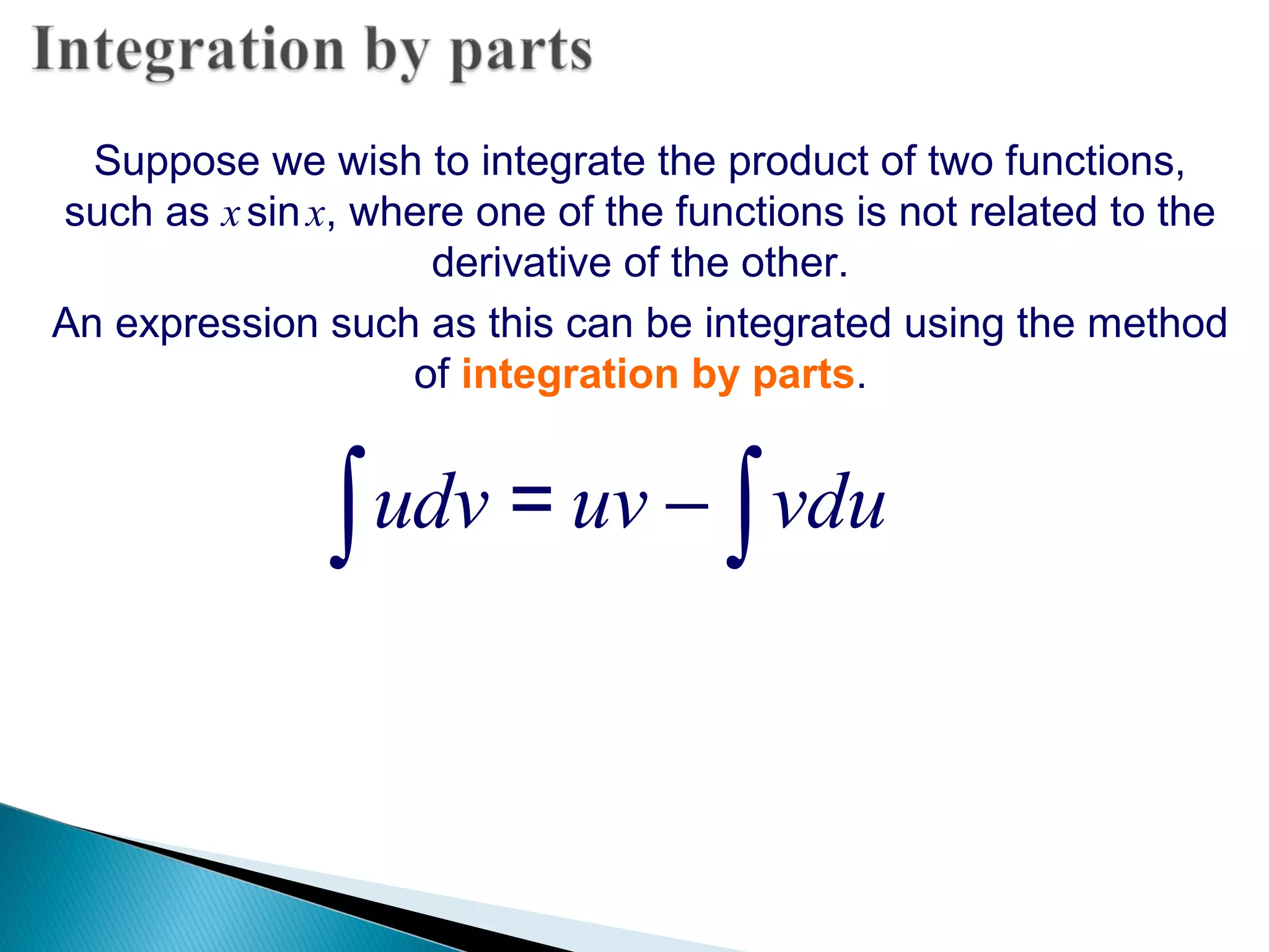 Integration by parts | PPT