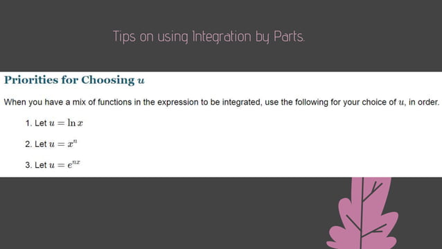 Integration by parts | PPTX | Physics | Science