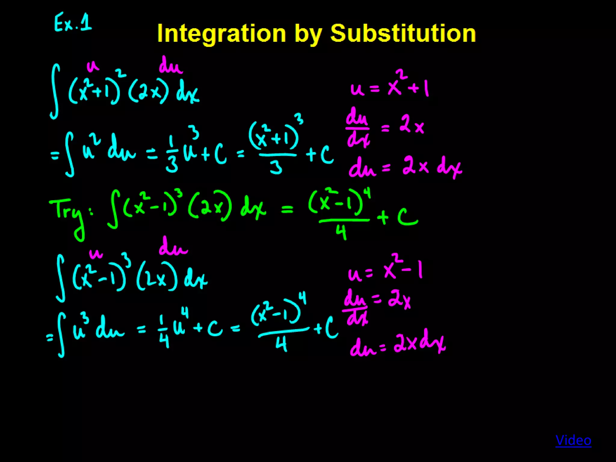 Integration by substitution | PPT