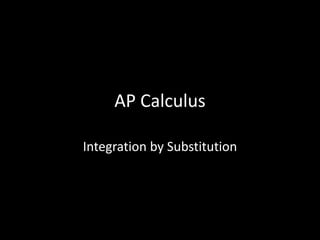 Integration by substitution | PPT