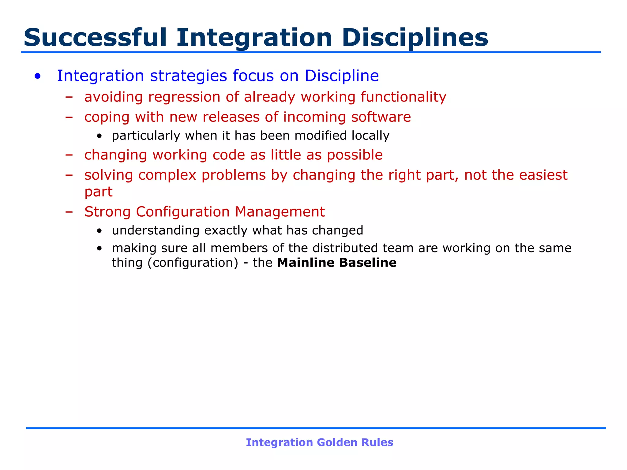 Integration Golden Rules | PPT