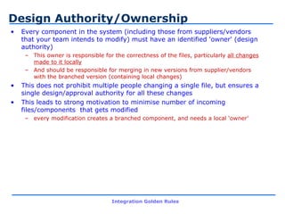 Integration Golden Rules | PPT