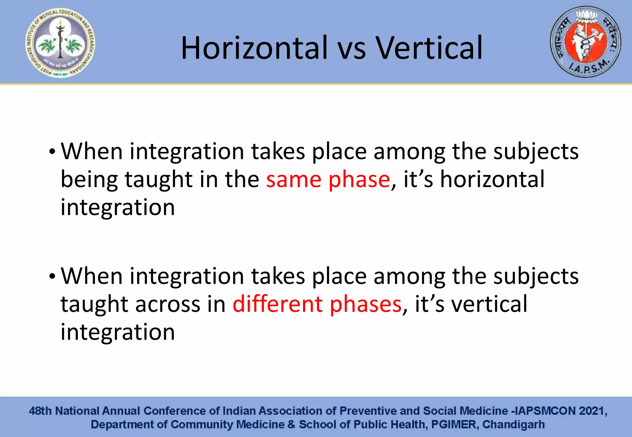 Integration in Competency based medical education | PPT