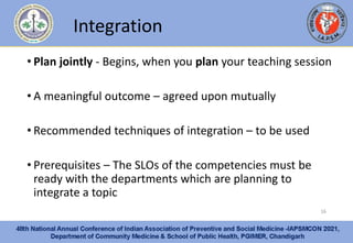 Integration in Competency based medical education | PPT