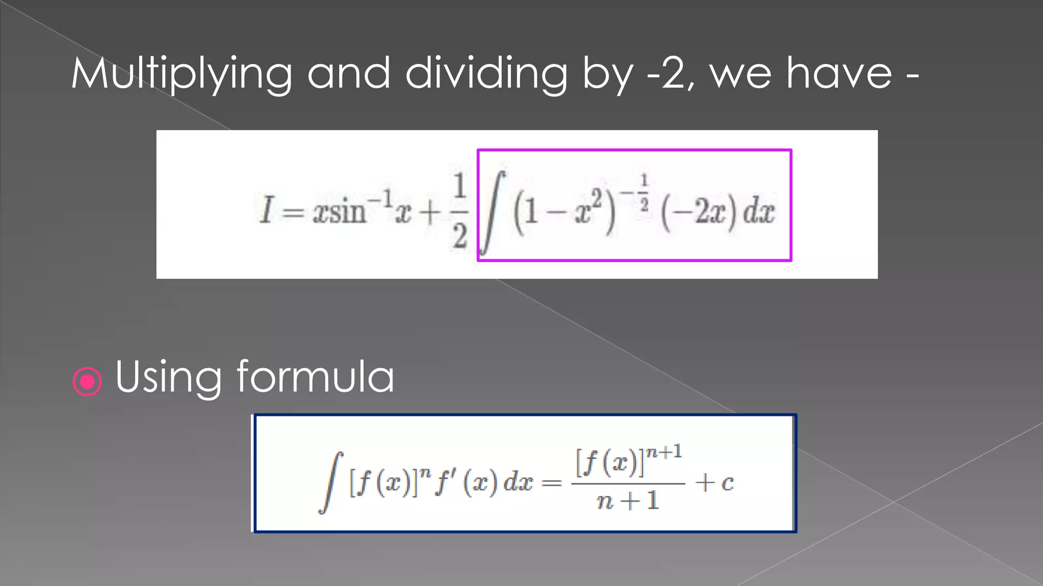 Integration involving inverse trigonometric functions | PPTX