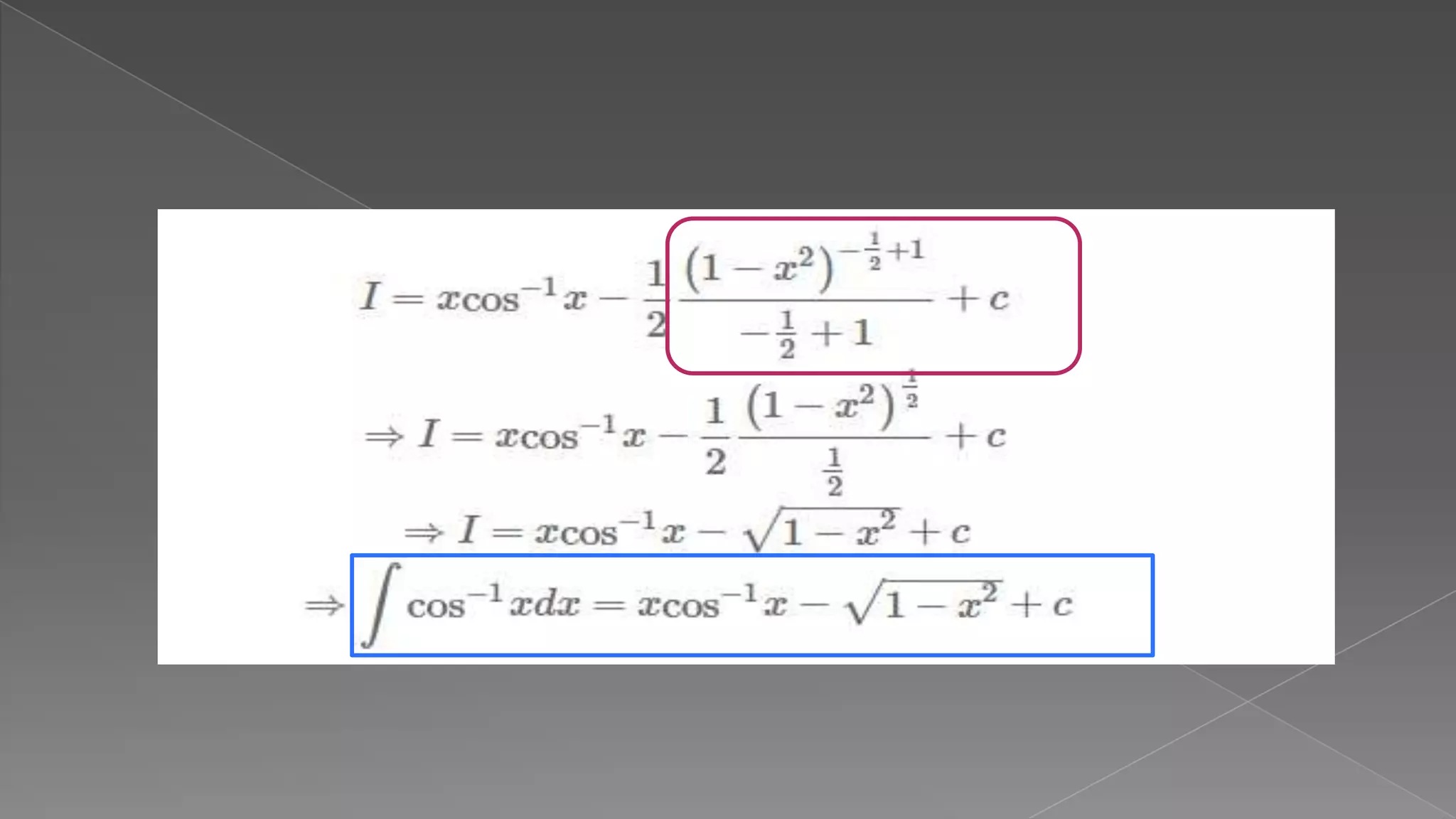 Integration involving inverse trigonometric functions | PPTX
