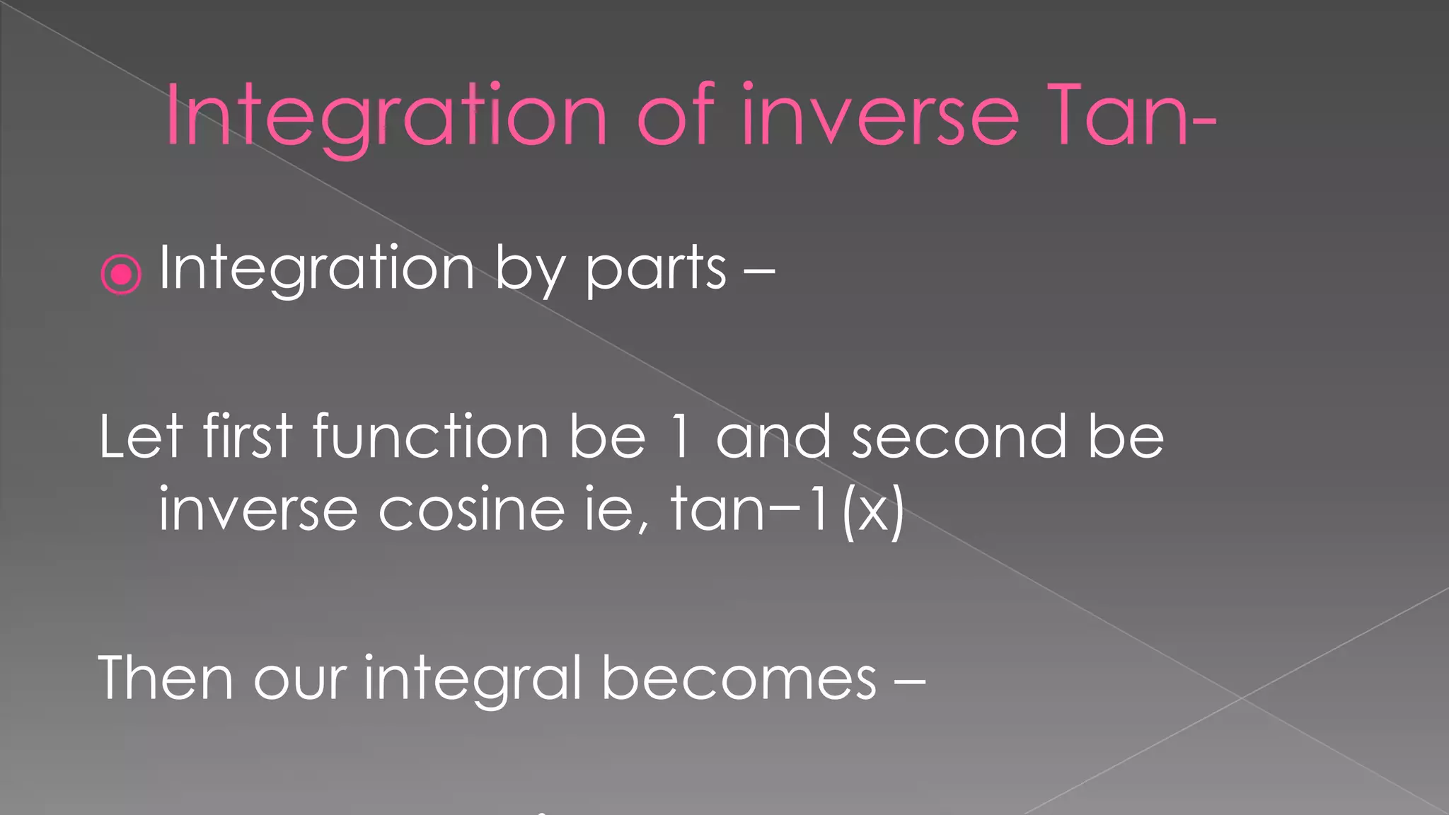 Integration involving inverse trigonometric functions | PPTX | Physics ...