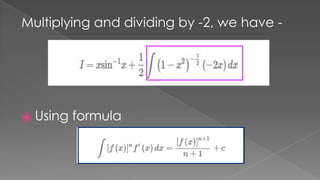 Integration involving inverse trigonometric functions | PPTX